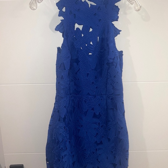 SAYLOR | Dresses | Saylor Blue Floral Cut Dress | Poshmark